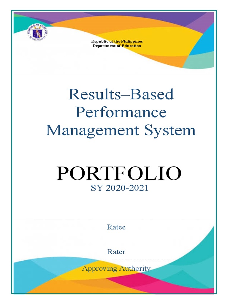 Results-Based Performance Management System: Portfolio | PDF | Educational Technology | Learning