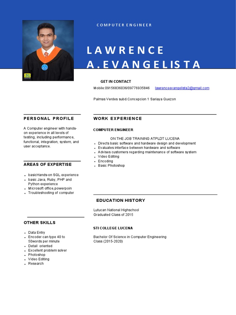 Computer Engineer Profile and Skills | PDF