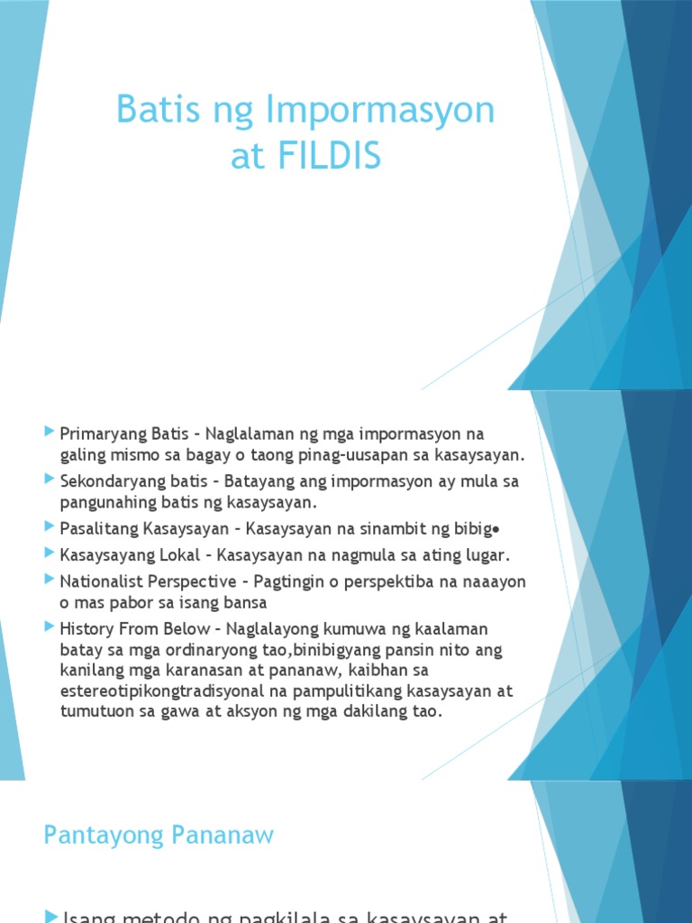 Batis NG Impormasyon | PDF