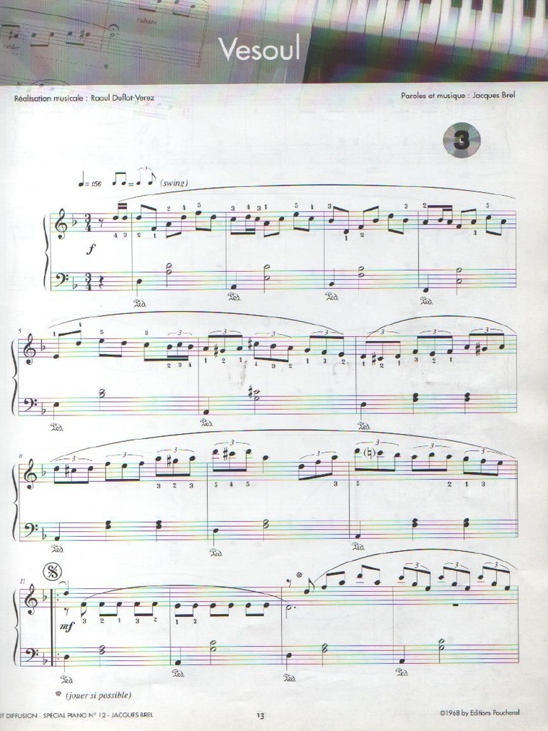 Jacques Brel - Vesoul (Valse Swing) | PDF