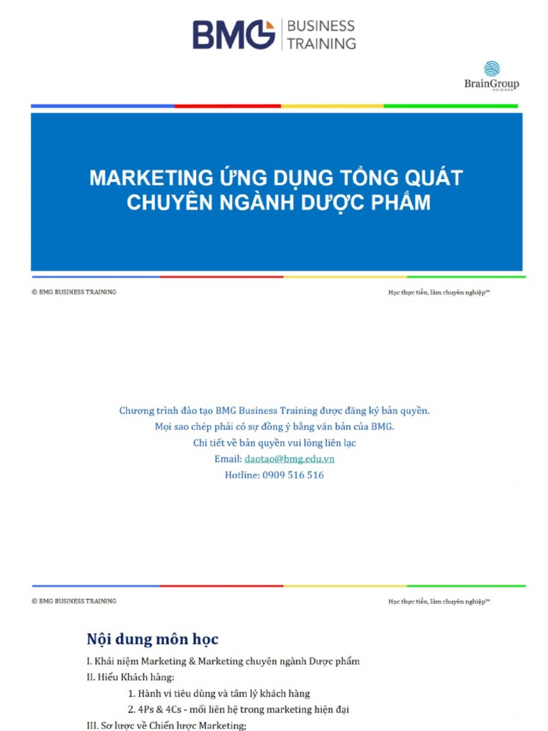 BMG - Marketing Duoc Tong Quat | PDF