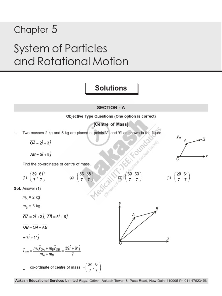 Cls Jeead-18-19 Xiii Phy Target-2 Set-1 Chapter-5 | PDF | Rotation Around A Fixed Axis | Force