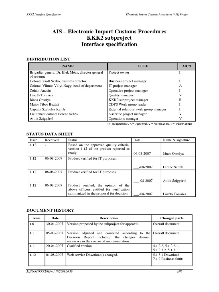 AIS - Electronic Import Customs Procedures | PDF | Web Service | World ...