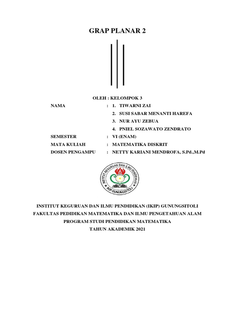 Grap Planar: Karakteristik & Formula Euler | PDF