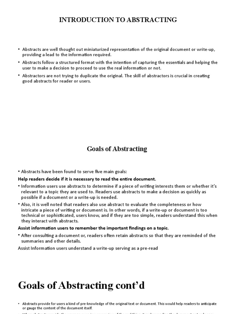 Forms of Abstracts | PDF | Abstract (Summary) | Information