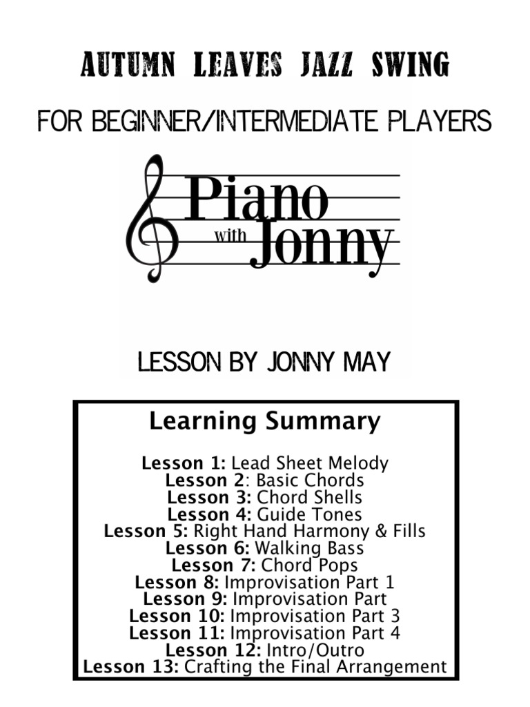 Autumn Leaves Jazz Swing 1 | PDF | Harmony | Musical Techniques