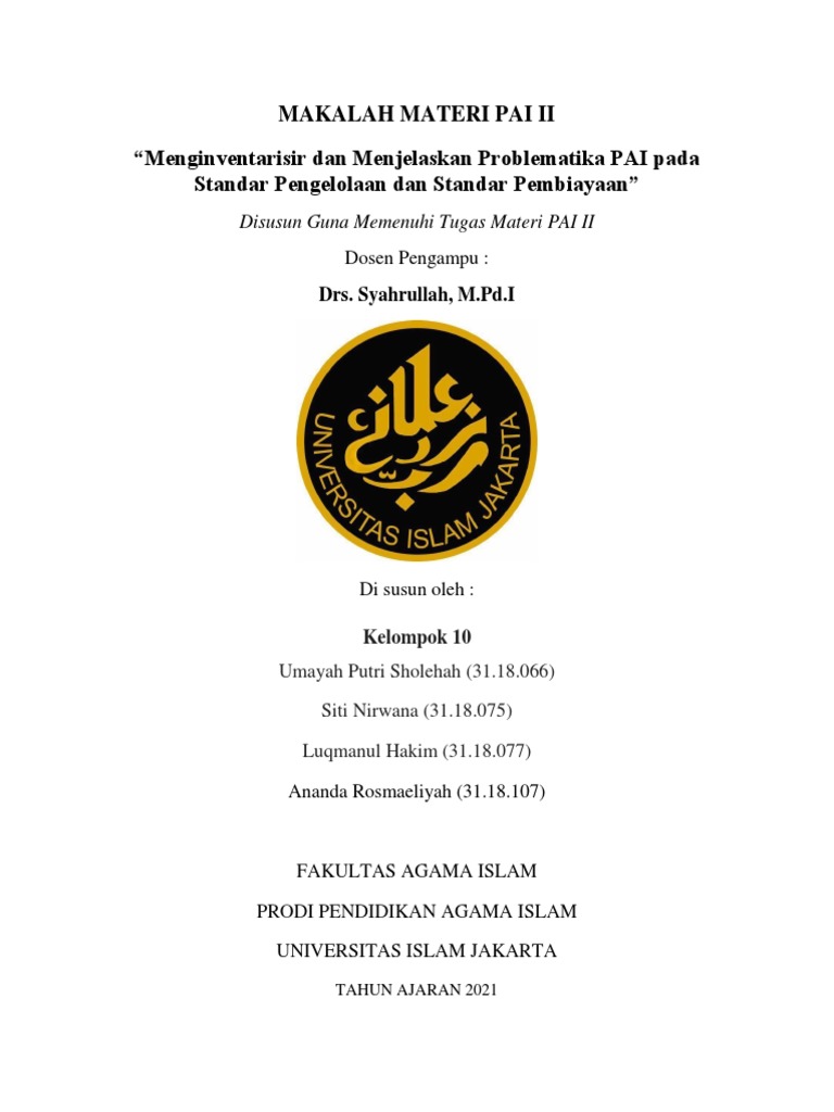 Materi PAI Kel-10 Mklah | PDF | Ilmu Sosial