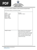 Lac Implementation Plan 2022 2023 | PDF | Behavior Modification | Learning