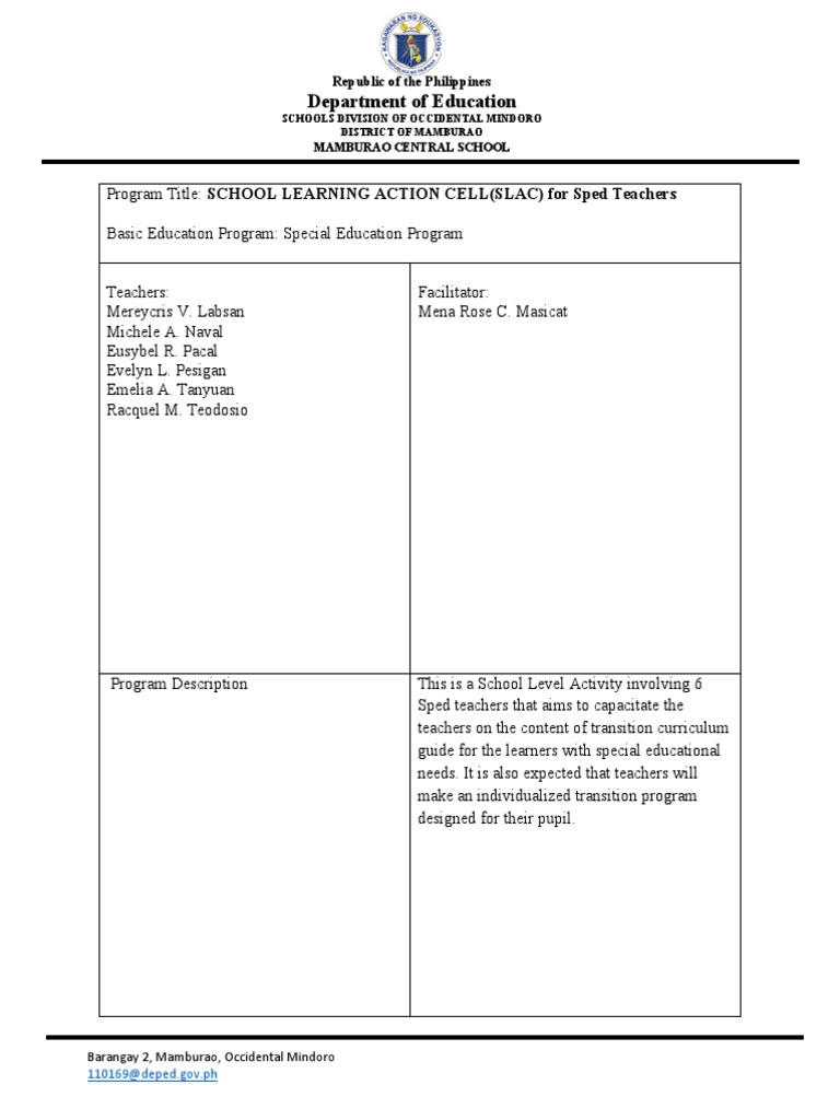 Department of Education: Republic of The Philippines | PDF | Teachers ...