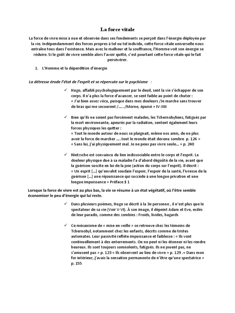 La Force Vitale | PDF | Instinct | Science