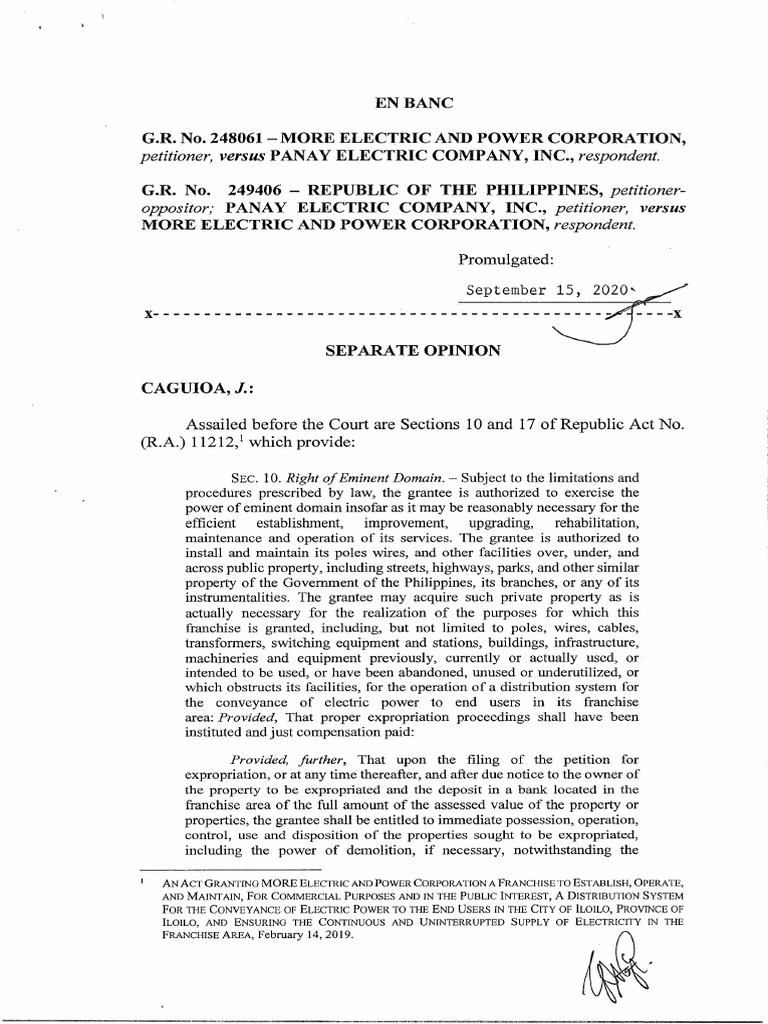 Analysis of the Constitutional Validity of the Power of Eminent Domain ...