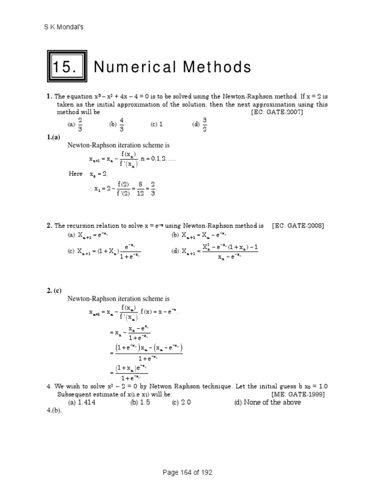 Numerical Methods | PDF | Algebra | Computational Science
