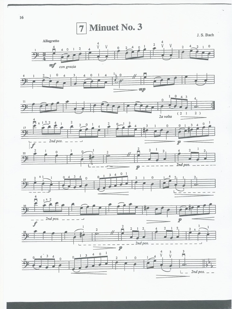 Minuet 3 Bach | PDF