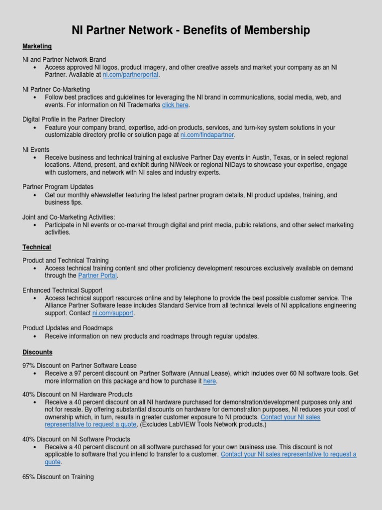NI Partner Network - Benefits of Membership: Marketing | PDF | Brand ...
