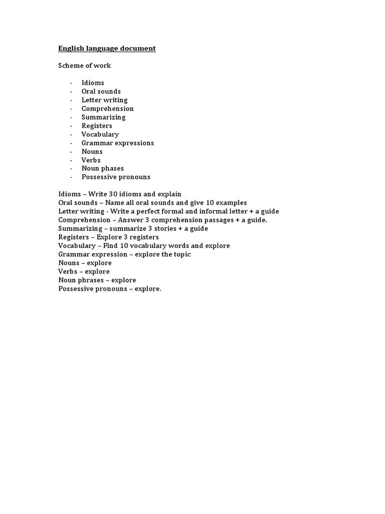 English Language Document | PDF | Foreign Language Studies