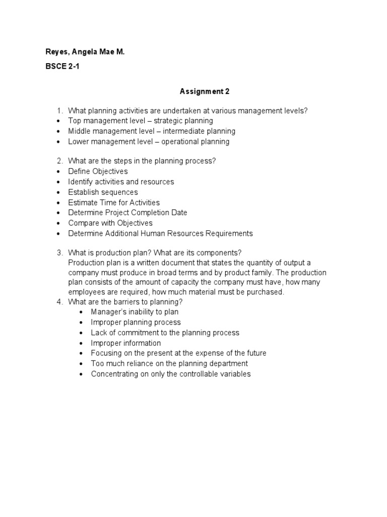 Engineering Management Assignment | PDF