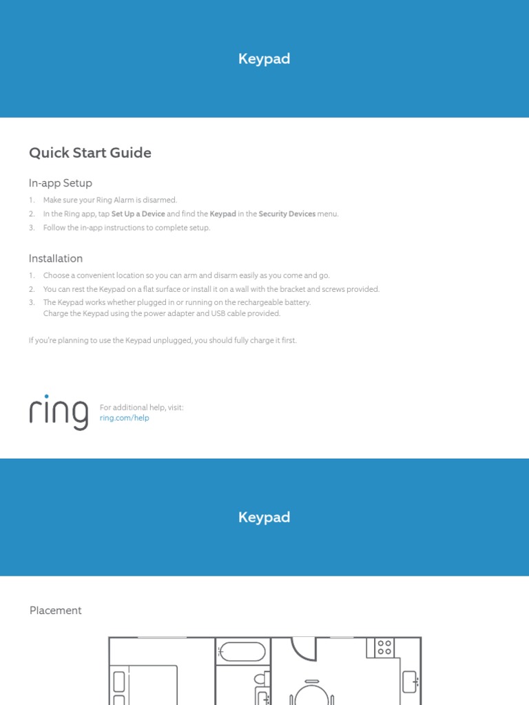 Ring Alarm Keypad 2gen Quick Start Guide | PDF