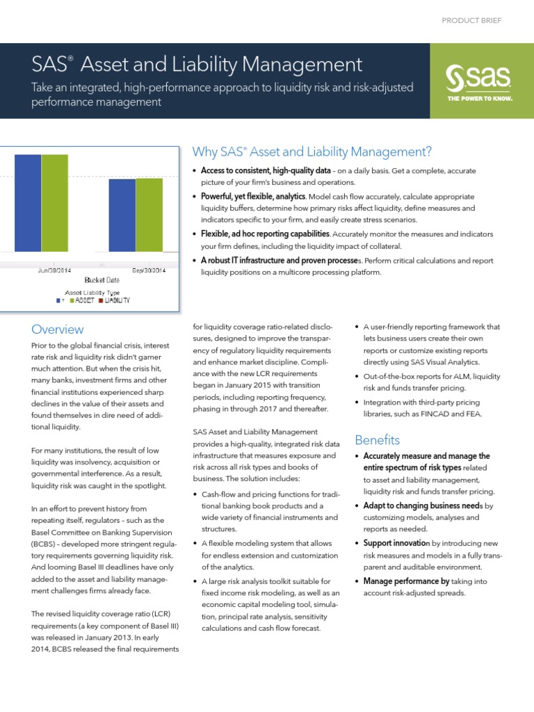 Sas Asset and Liability | PDF | Liquidity Risk | Basel Iii