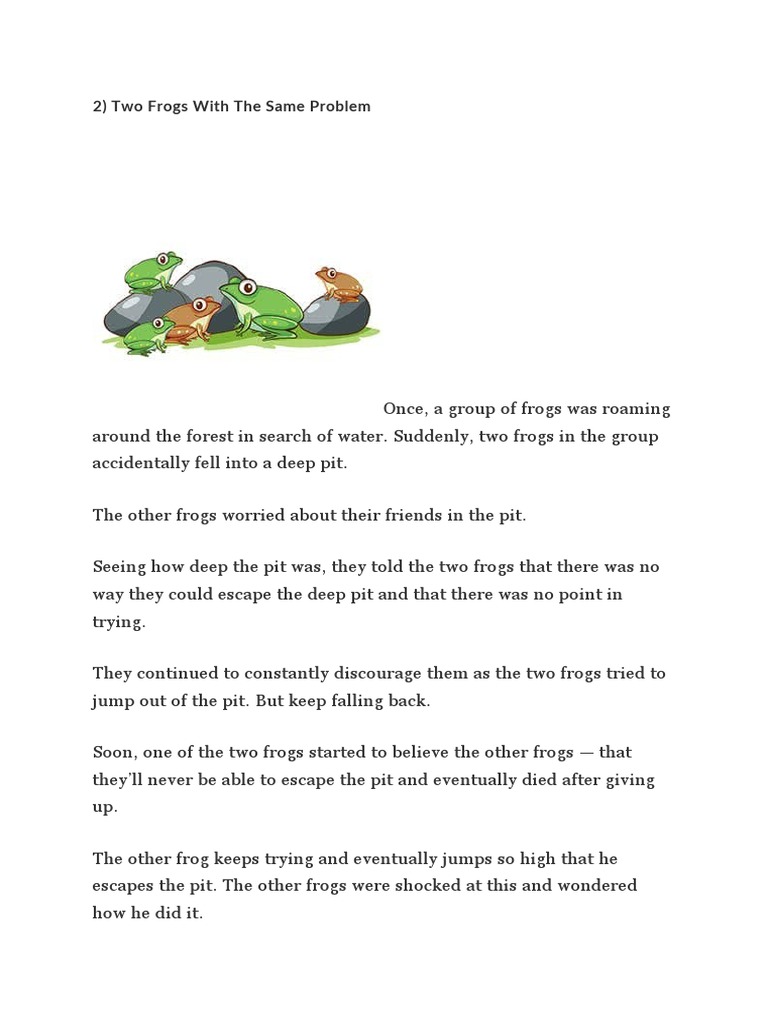 2) Two Frogs With The Same Problem | PDF