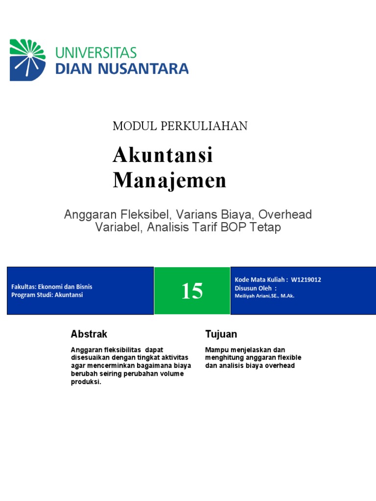 AKMEN 15 Anggaran Fleksibiltas | PDF