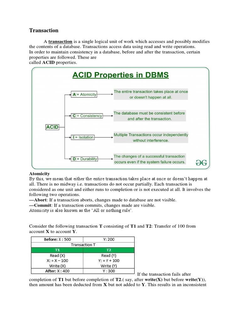 Unit Iv Dbms Pdf Database Transaction Concurrency Computer Science