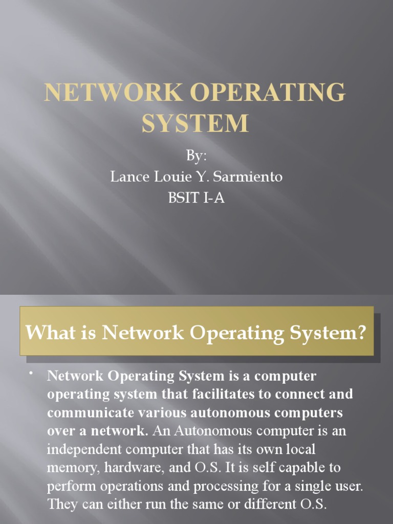 Network Operating System | PDF | Operating System | Ios