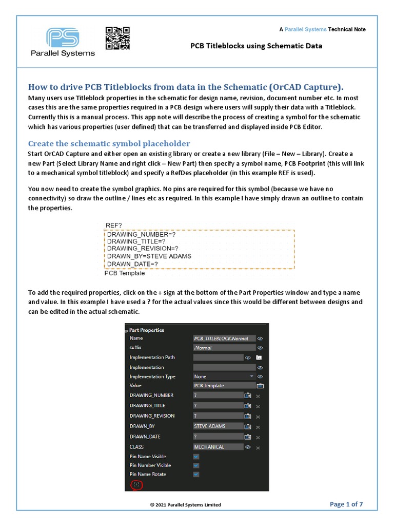 How To Drive PCB Titleblocks From Data in The Schematic (Orcad Capture) | PDF | Computing ...