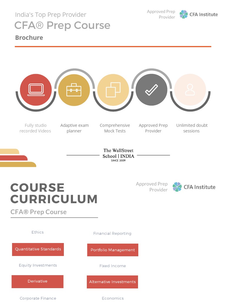 CFA® Prep Course: Brochure | PDF | Financial Services | Financial Economics