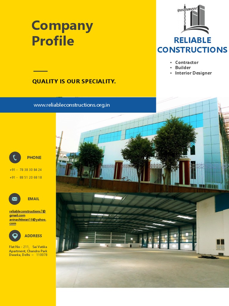 Reliable Construction Profile | PDF | Sustainability | Engineering