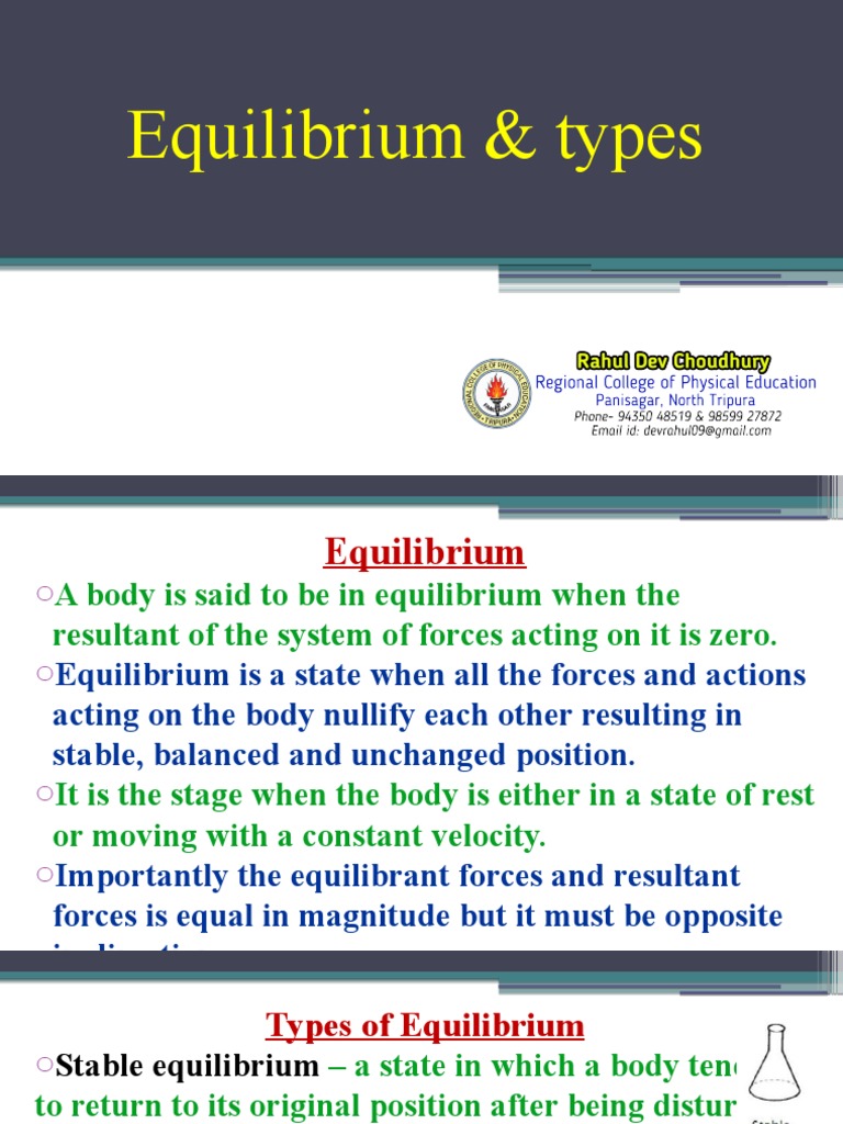 Equilibrium & Types | PDF | Center Of Mass | Force