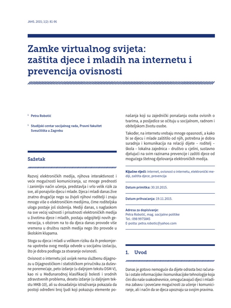 JAHS 1 2 Robotic Zamke Virtualnog Svijeta | PDF