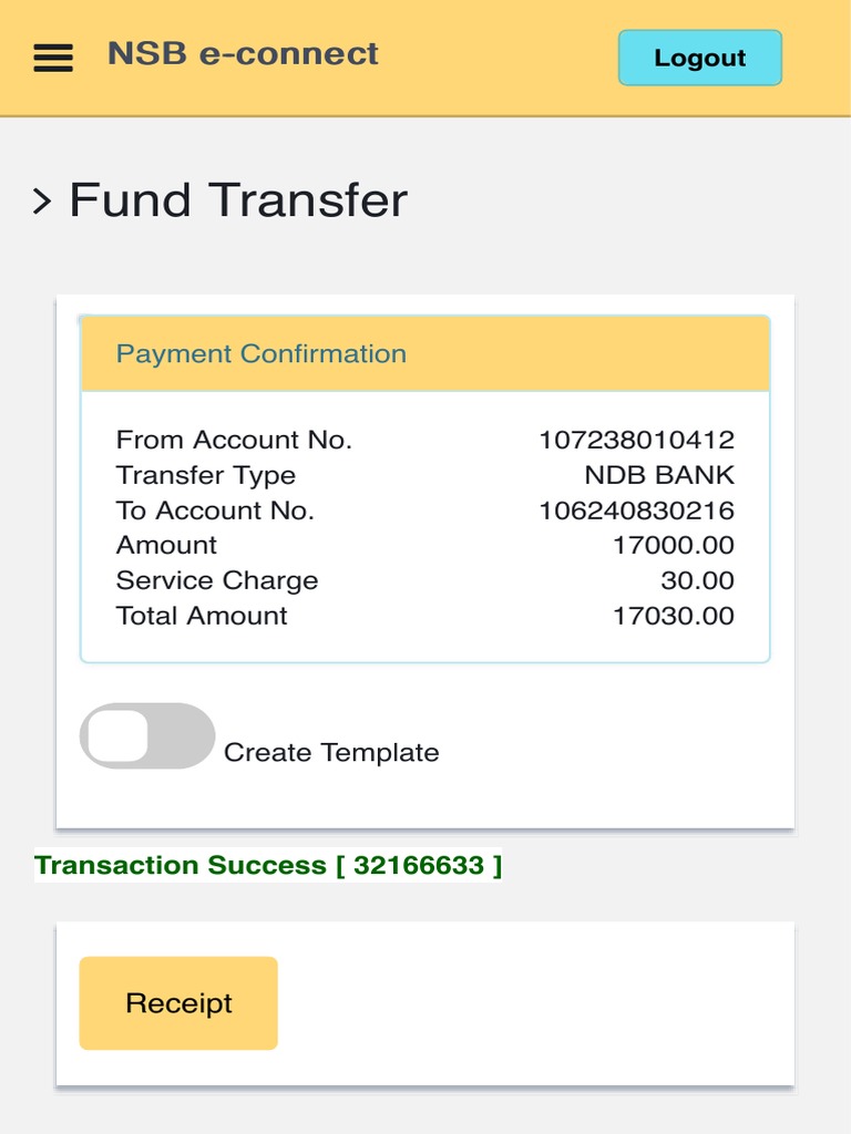 ! Fund Transfer: NSB NSB E-Connect E-Connect | PDF