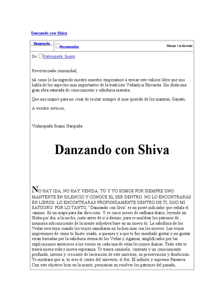 Danzando Con Shiva | PDF | Mantman (hinduismo) | Alma