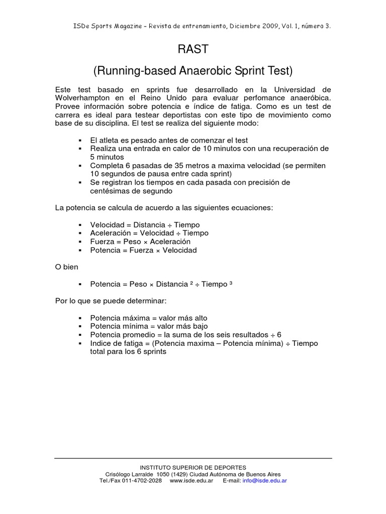 Test de Rast | PDF | Metrología | Cantidades fisicas