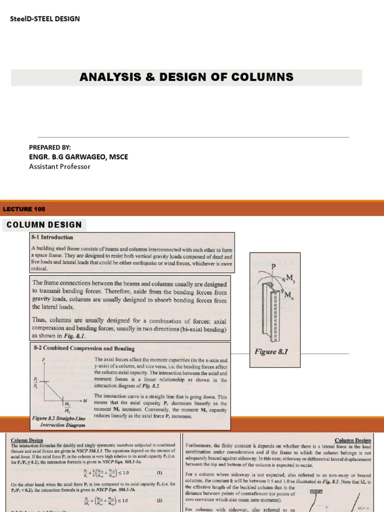 Lecture 105-Steeld-Design of Columns | PDF | Technology & Engineering