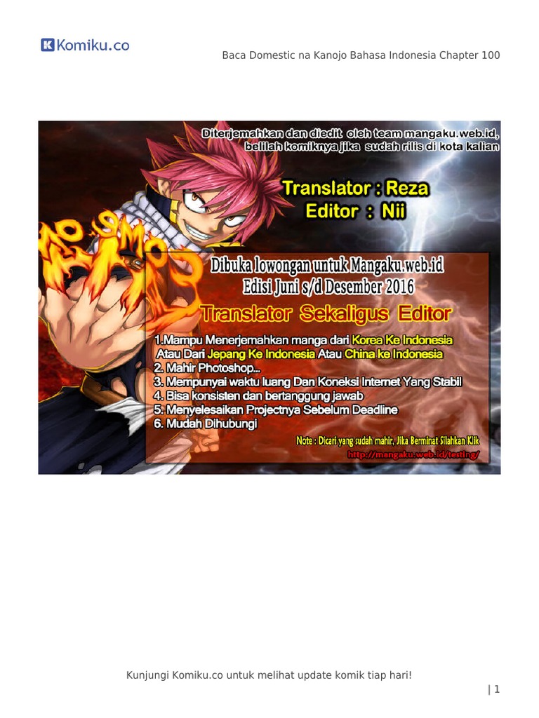 Komiku - Co Domestic Na Kanojo Chapter 100 | PDF