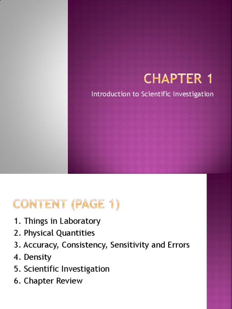Science Form 1 Chapter 1 Powerpoint Slides | PDF