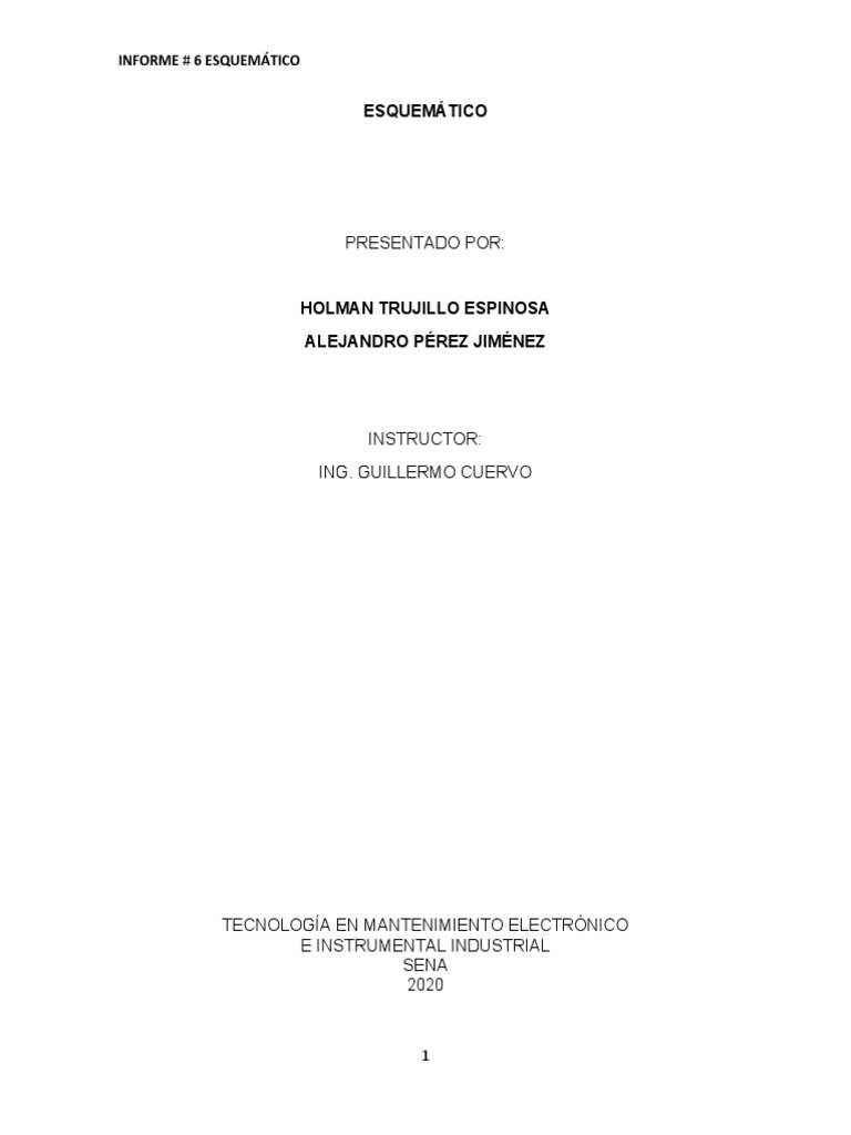 Informe 7 Esquemático | PDF