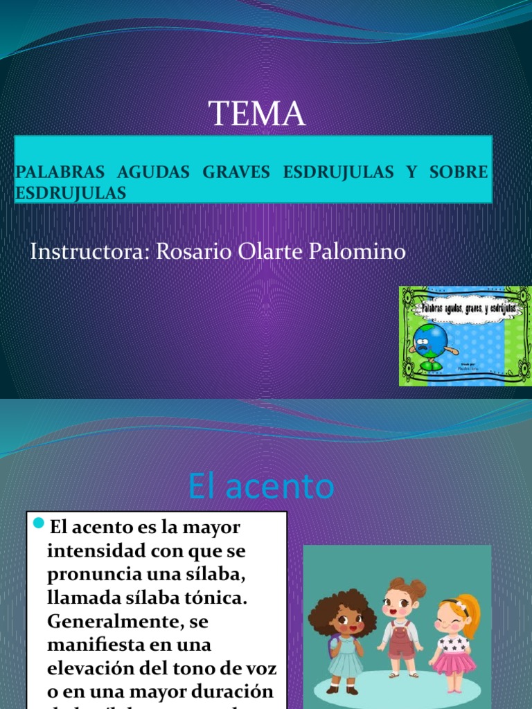 Agudas Graves y Esdrujupower Point | PDF | Estrés (lingüística ...