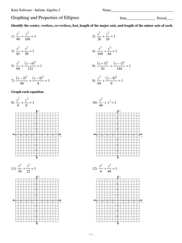 Graphing and Properties of Ellipses | PDF | Teaching Mathematics ...