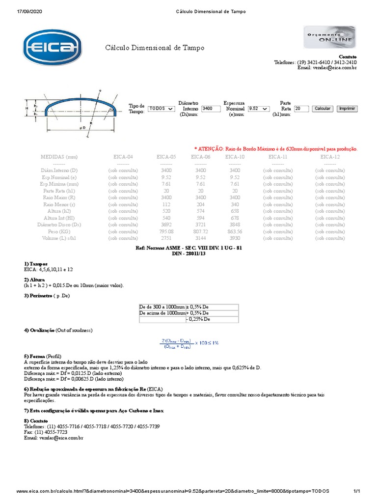 Cálculo Dimensional de Tampo | PDF | Natureza | Science