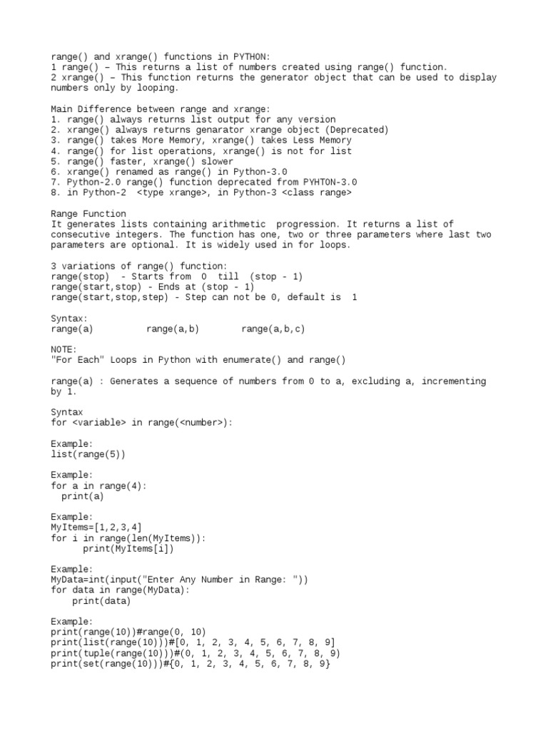 Python Range and Enumerate Functions | PDF | Control Flow | Software Development