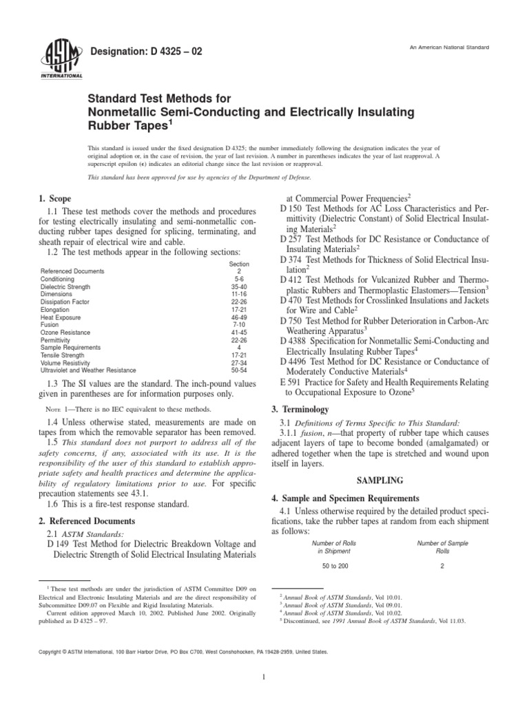 D 4325 - 02 Standard Test Methods For Nonmetallic Semi-Conducting and ...