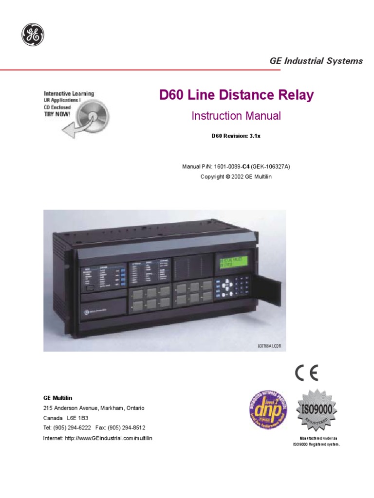 D 60 Man | PDF | Input/Output | Relay