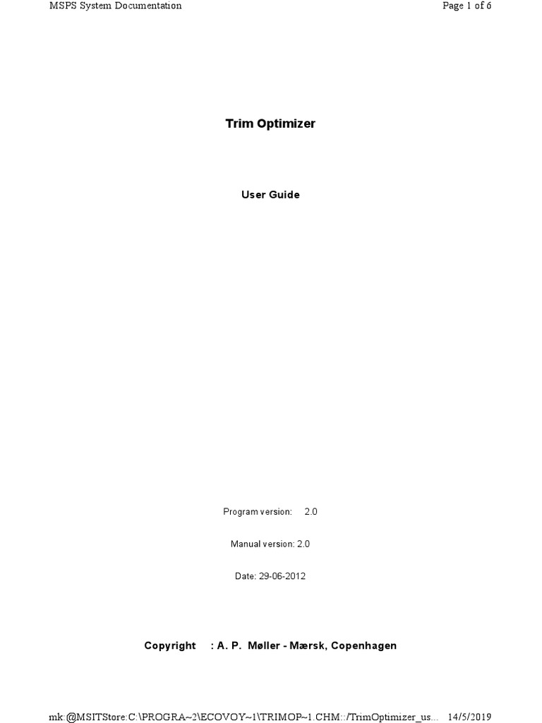 Trim Optimizer: User Guide | PDF | Computing And Information Technology ...