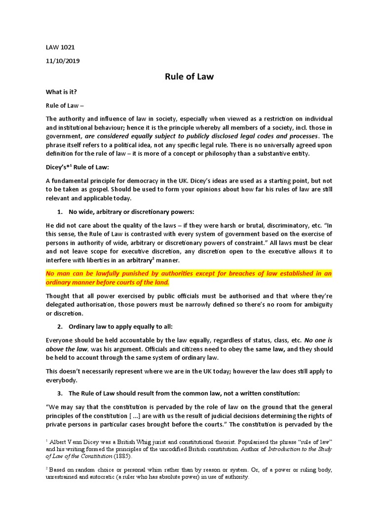 An Analysis of the Concept of the Rule of Law | PDF | Rule Of Law ...