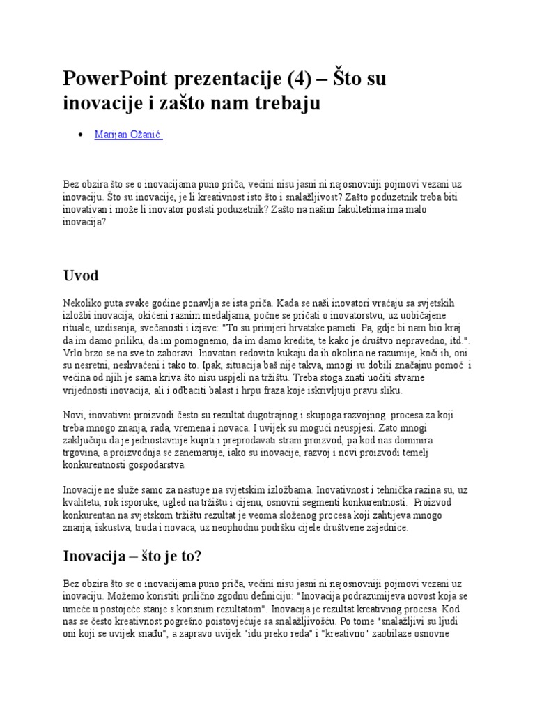 Inovacii I Kreativnost | PDF