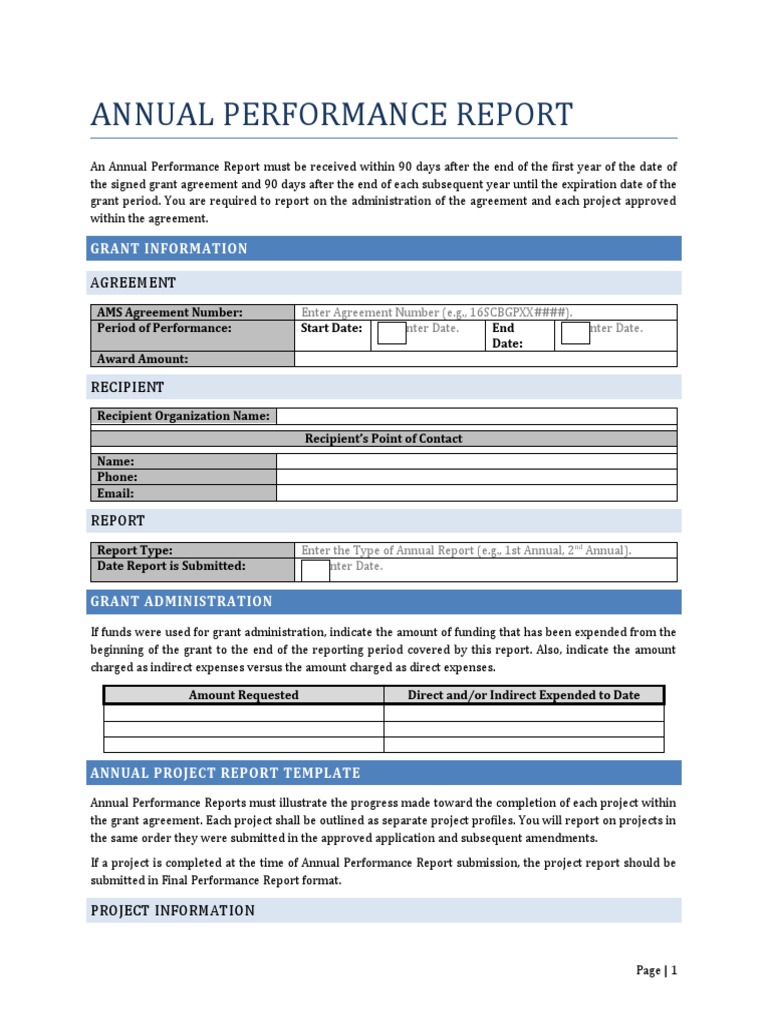 Annual Performance Report Template | PDF | Budget | Government