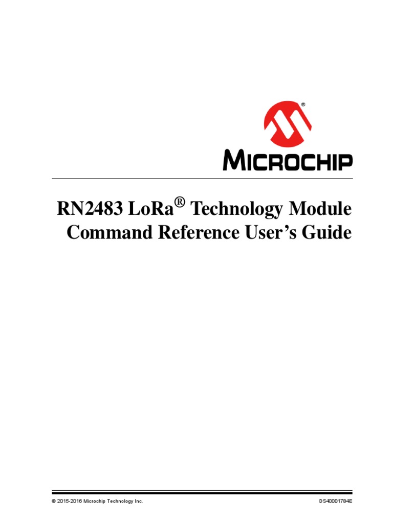 Rn2483 Lora Technology Module Command Reference User'S Guide | PDF | Computing | Computer ...