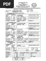 Sample SBM Validation Form | PDF | Learning | Behavior Modification